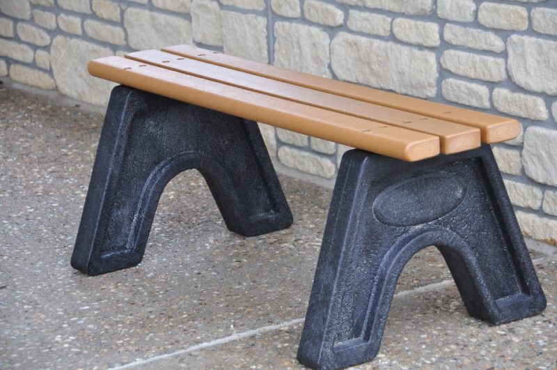 Sport Backless Recycled Plastic Bench - Park Warehouse