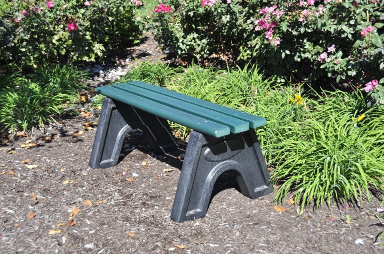 Sport Backless Recycled Plastic Bench - Park Warehouse