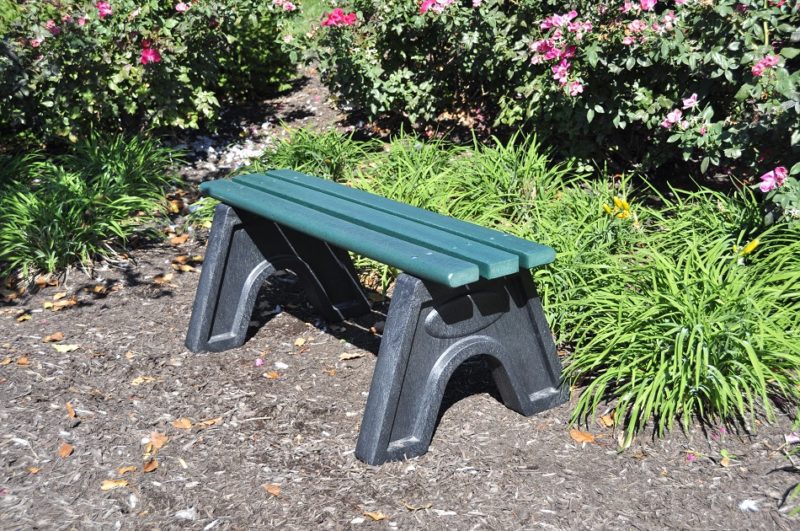 Sport Backless Recycled Plastic Bench - Park Warehouse