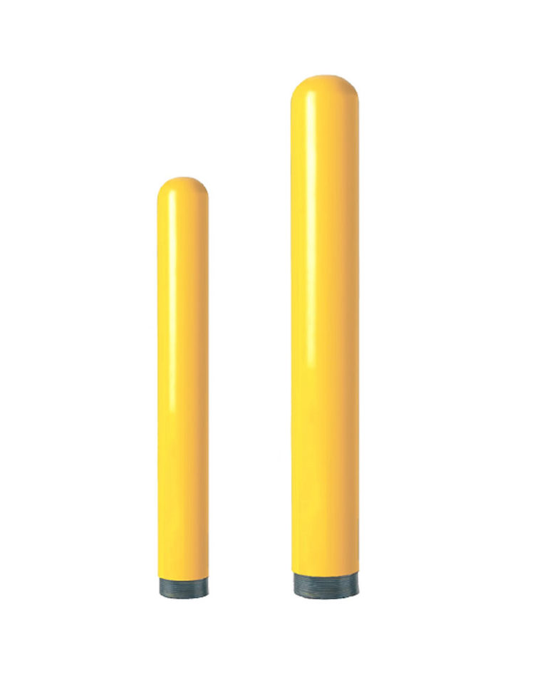 Yellow Powder Coated Threaded Base Bollard - Park Warehouse