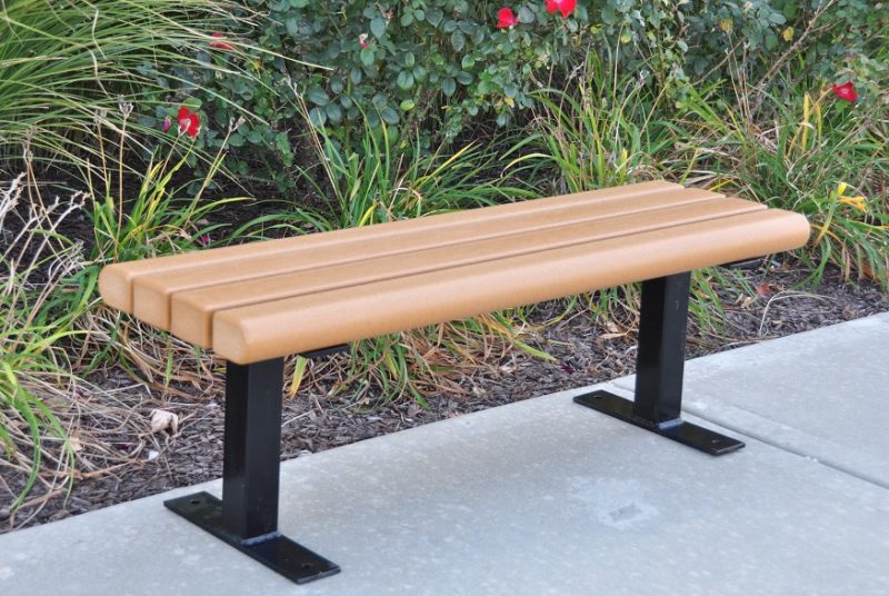 Creekside Backless Recycled Plastic Bench - Park Warehouse