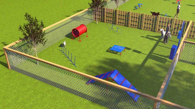 Small & Large Dog Combination Dog Park Course - Park Warehouse