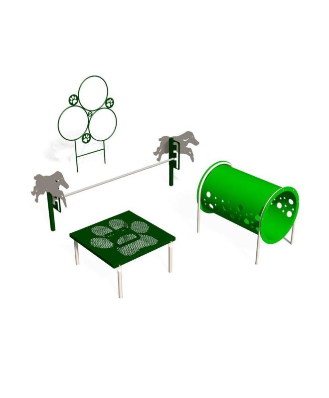 Novice Dog Park Agility Course Kit - BarkPark - ParkWarehouse.com