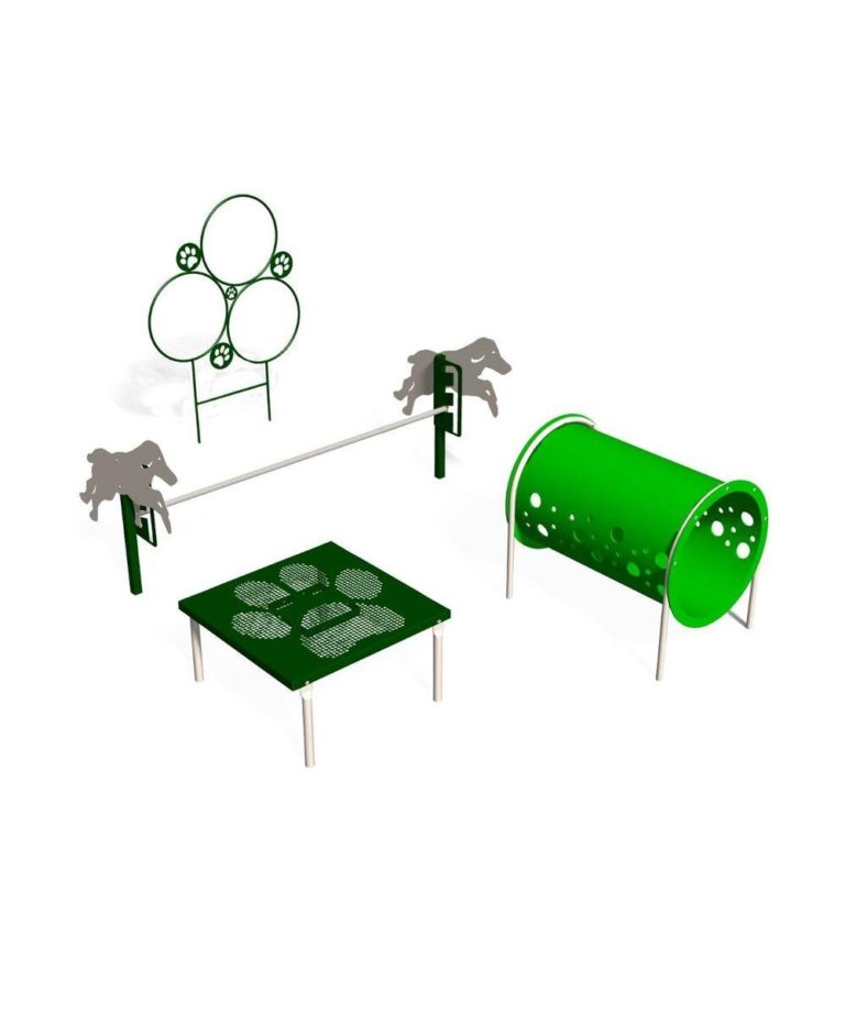 Novice Dog Park Agility Course Kit - BarkPark - ParkWarehouse.com
