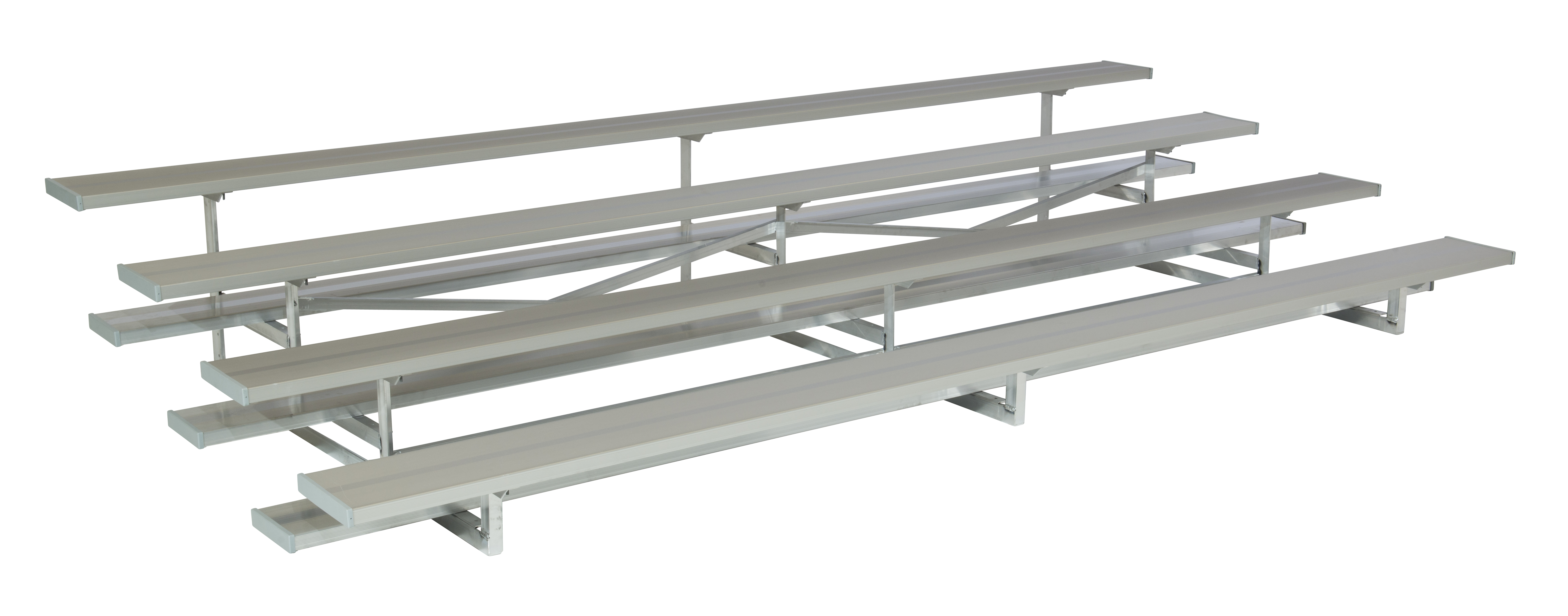 3 & 4 Row Low Rise Bleacher - Aluminum Frames - Park Warehouse