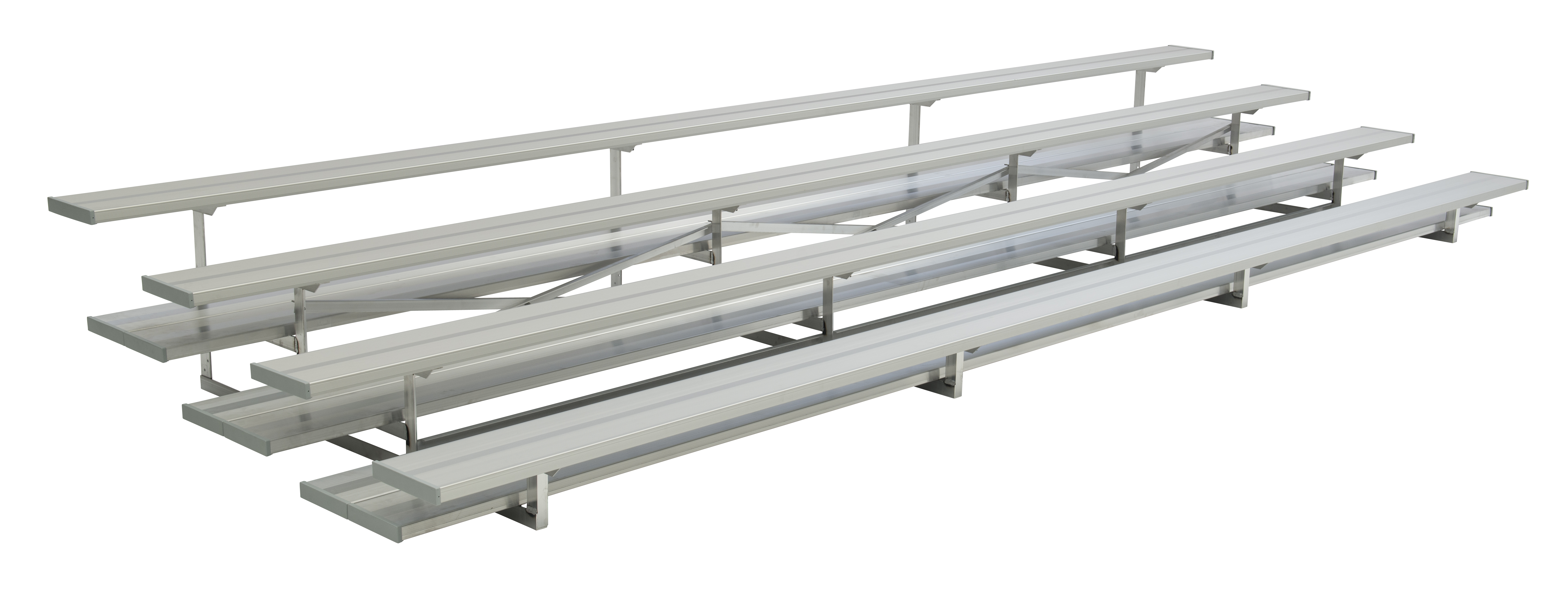 3 & 4 Row Low Rise Bleacher - Aluminum Frames - Park Warehouse