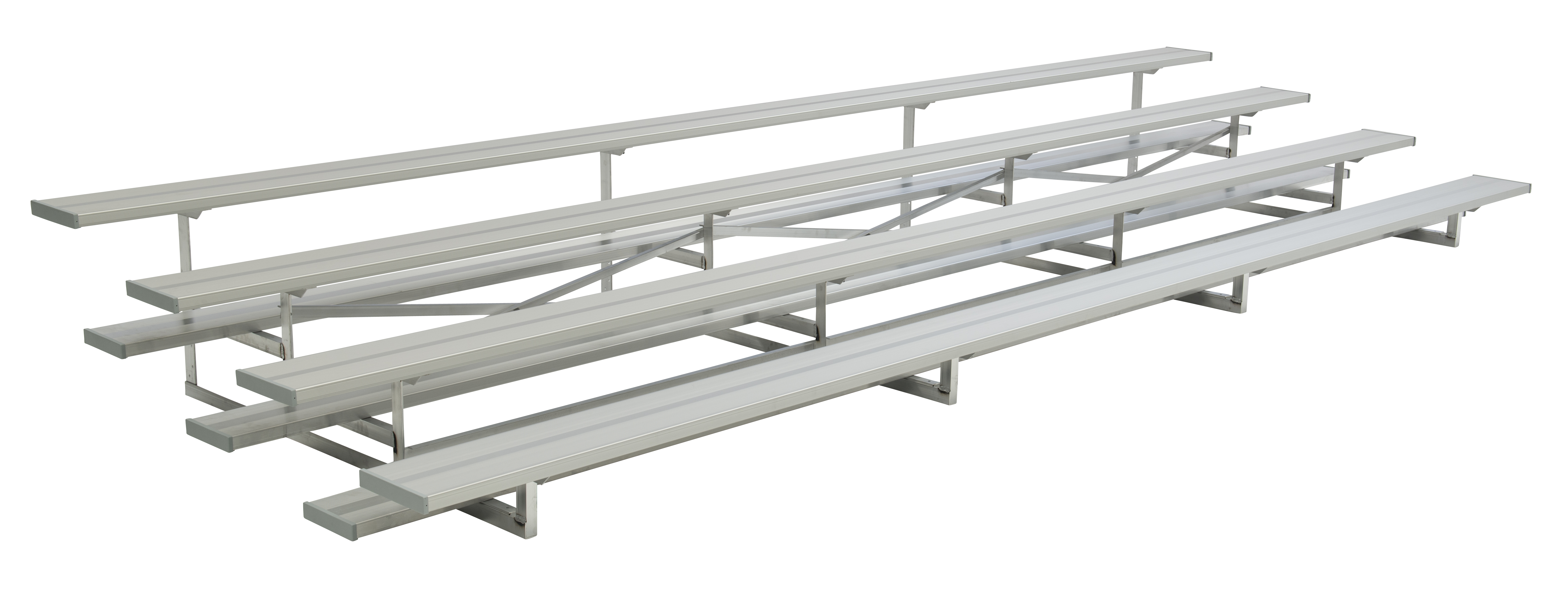 3 & 4 Row Low Rise Bleacher - Aluminum Frames - Park Warehouse