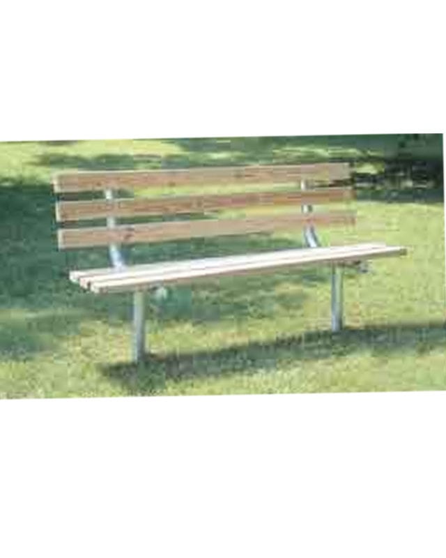 Wooden Park Bench - 2" X 10" Planks - Park Warehouse