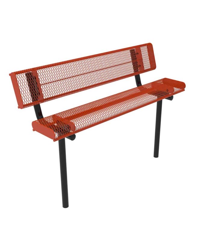 Rolled Edge Park Bench with Back - ParkTastic - Park Warehouse