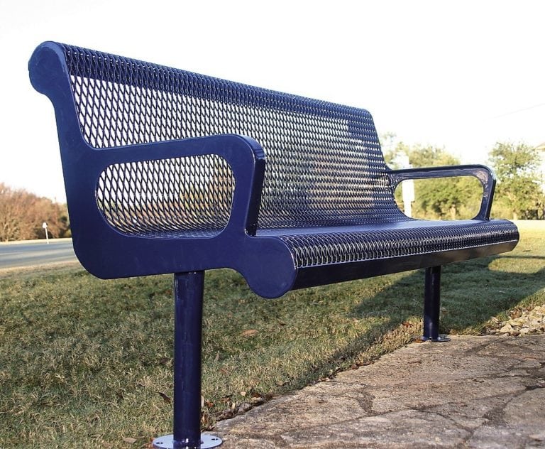 Contoured Park Bench with Side Arms - ParkTastic - Park Warehouse
