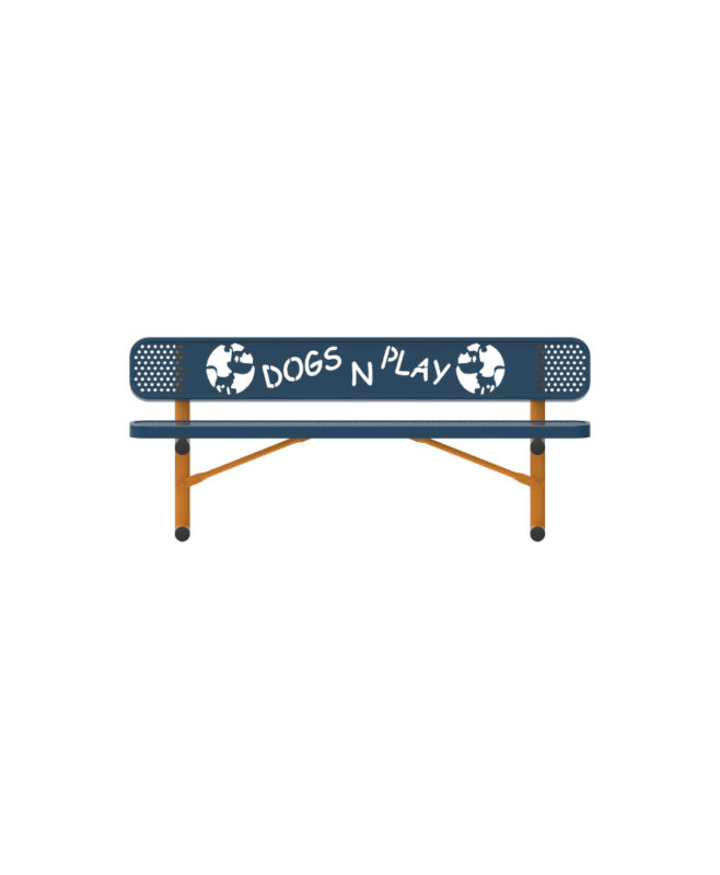 Dog Themed - Bench - Perforated Metal - Portable - ParkTastic - Park ...