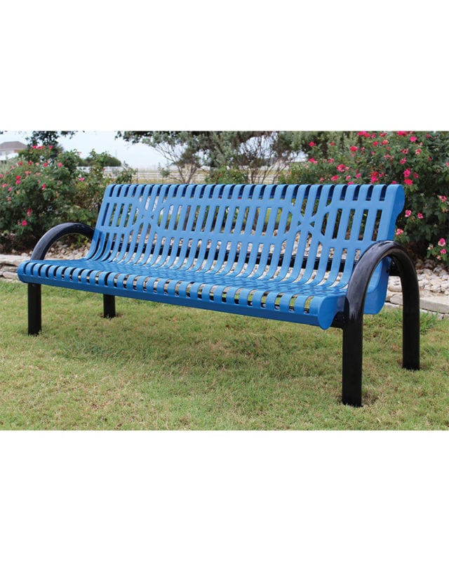 Modern Bench With Back - ParkTastic - Park Warehouse