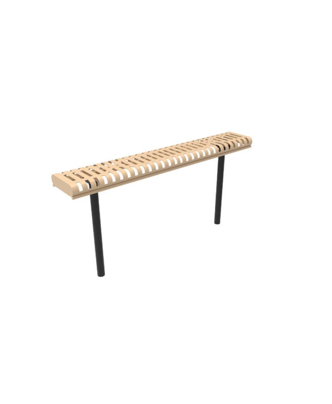 Strap Metal Bench with Rolled Edges - Backless - ParkTastic - Park ...