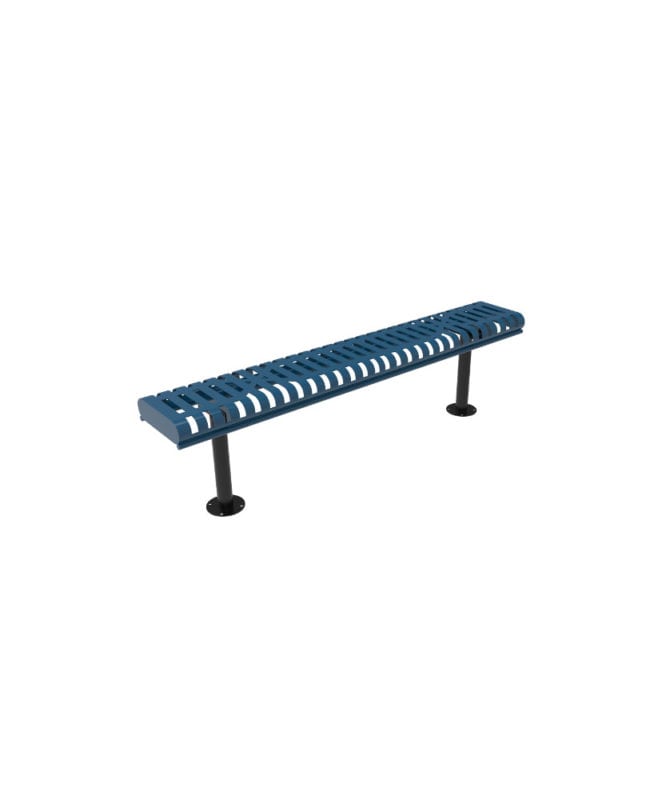 Strap Metal Bench with Rolled Edges - Backless - ParkTastic - Park ...