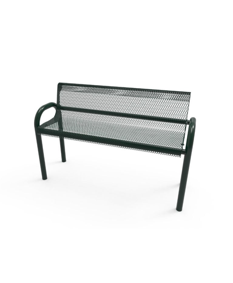 Modern Bench With Back - ParkTastic - Park Warehouse
