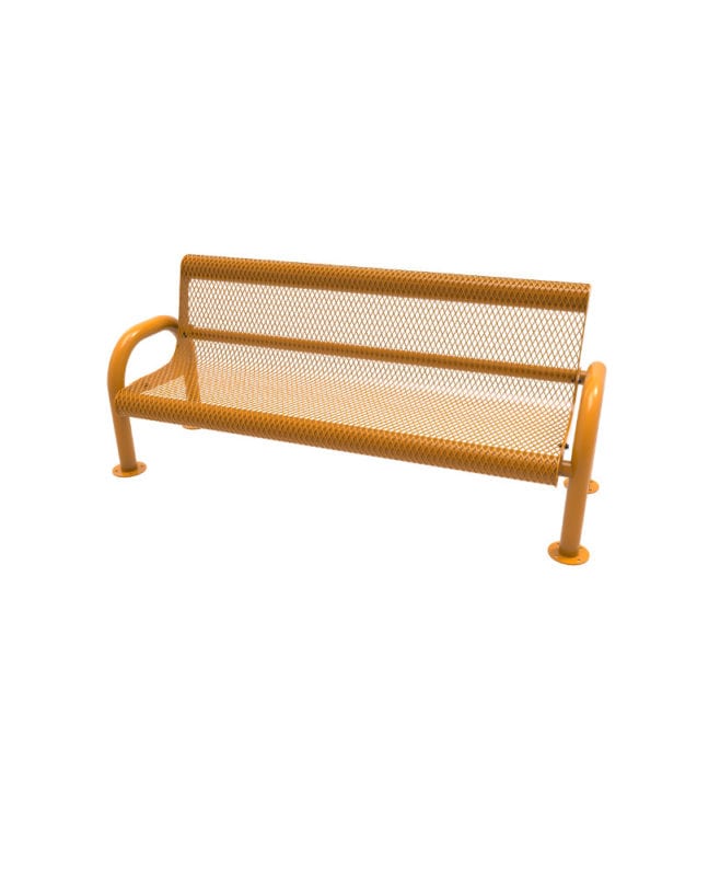 Modern Bench With Back - ParkTastic - Park Warehouse
