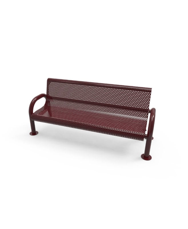 Modern Bench With Back - ParkTastic - Park Warehouse