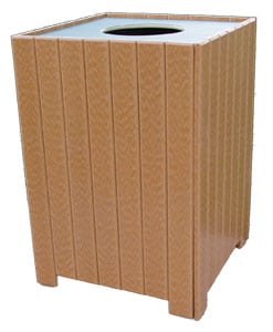 Square Trash Receptacles - Square Trash Cans - Square Waste Cans - Park ...