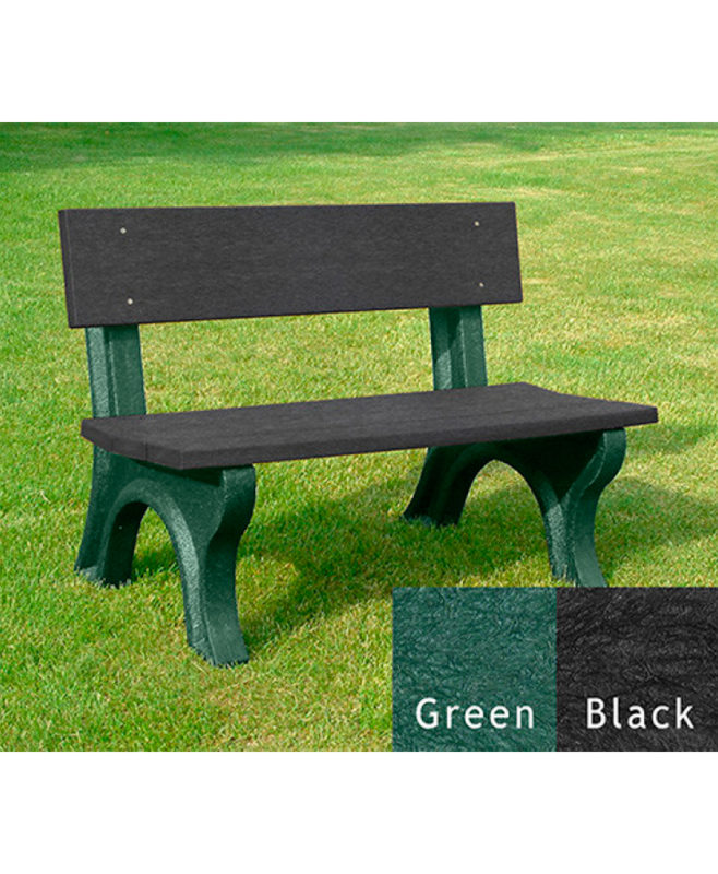 Landmark Bench - With Back - Recycled Plastic - Park Warehouse