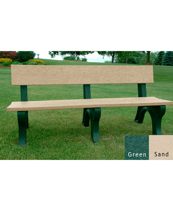 Landmark Bench - With Back - Recycled Plastic - Park Warehouse