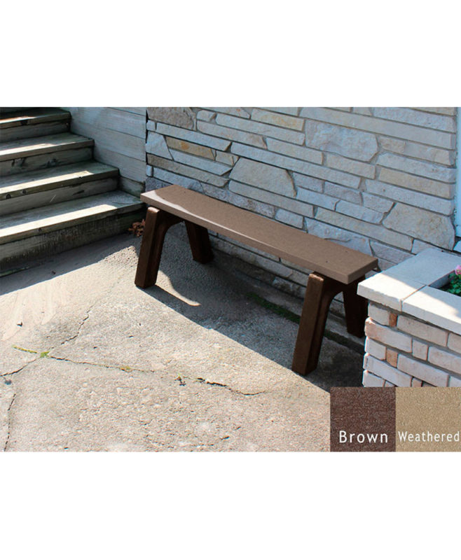 Landmark Bench - Backless - Recycled Plastic - Park Warehouse
