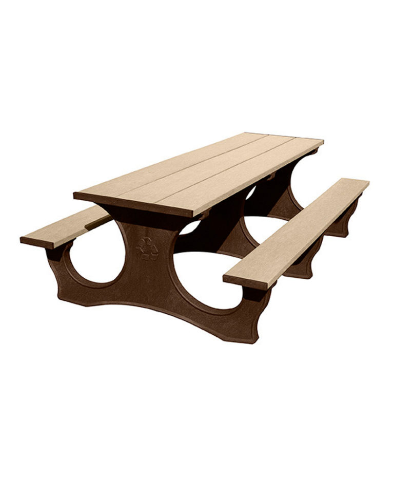 Polly Tuff Easy Access Picnic Table - Rectangular - Recycled Plastic ...