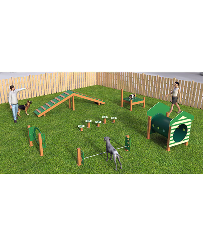 Intermediate Dog Kit - Recyled Plastic - Agility Course - Park Warehouse