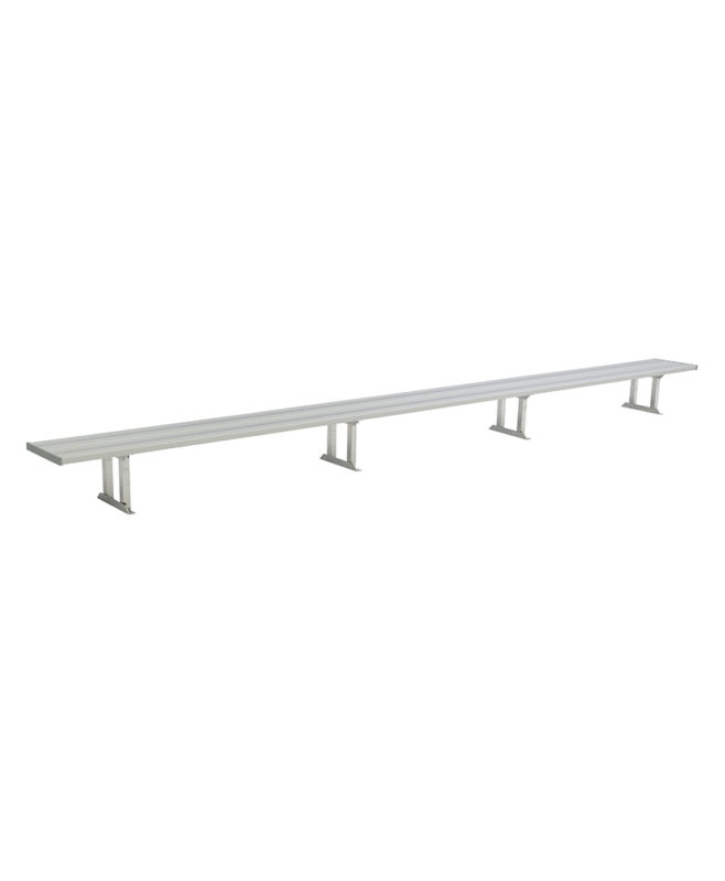 All-Aluminum Players Bench - Square Tube & Angle Leg Design - Backless ...
