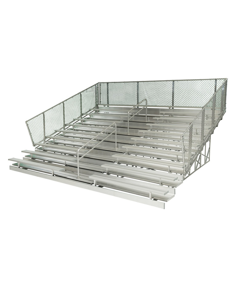10 Row - Galvanized Steel Frame - Aluminum Bleachers - Non-Elevated ...