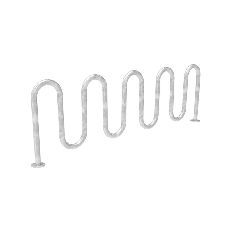 11 Bike Contemporary Loop Rack - Galvanized - Park Warehouse