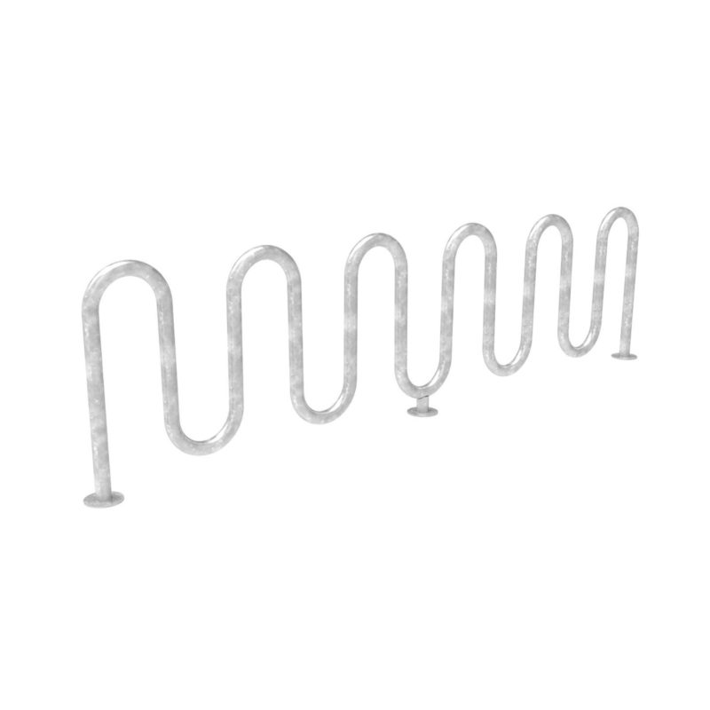 13 Bike Contemporary Loop Rack - Galvanized - Park Warehouse