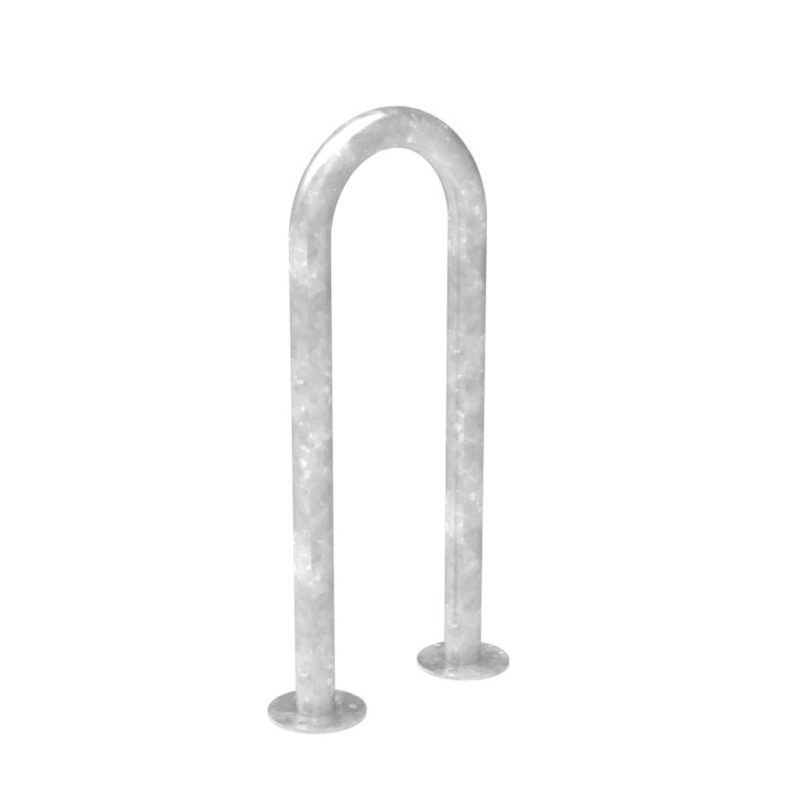 3 Bike Contemporary Loop Rack - Galvanized - Park Warehouse