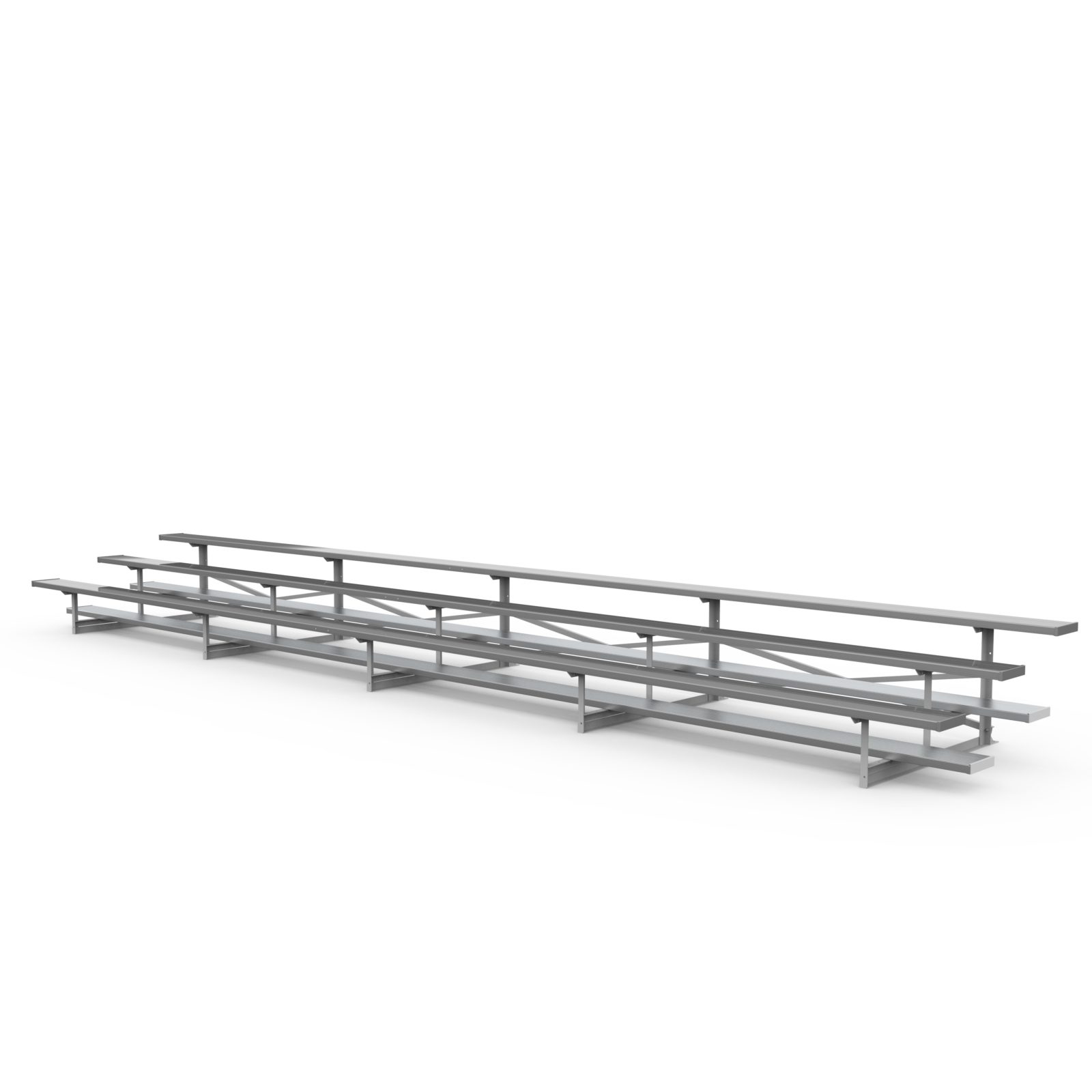 3 Row Aluminum Bleacher - Baseline Series - Park Warehouse