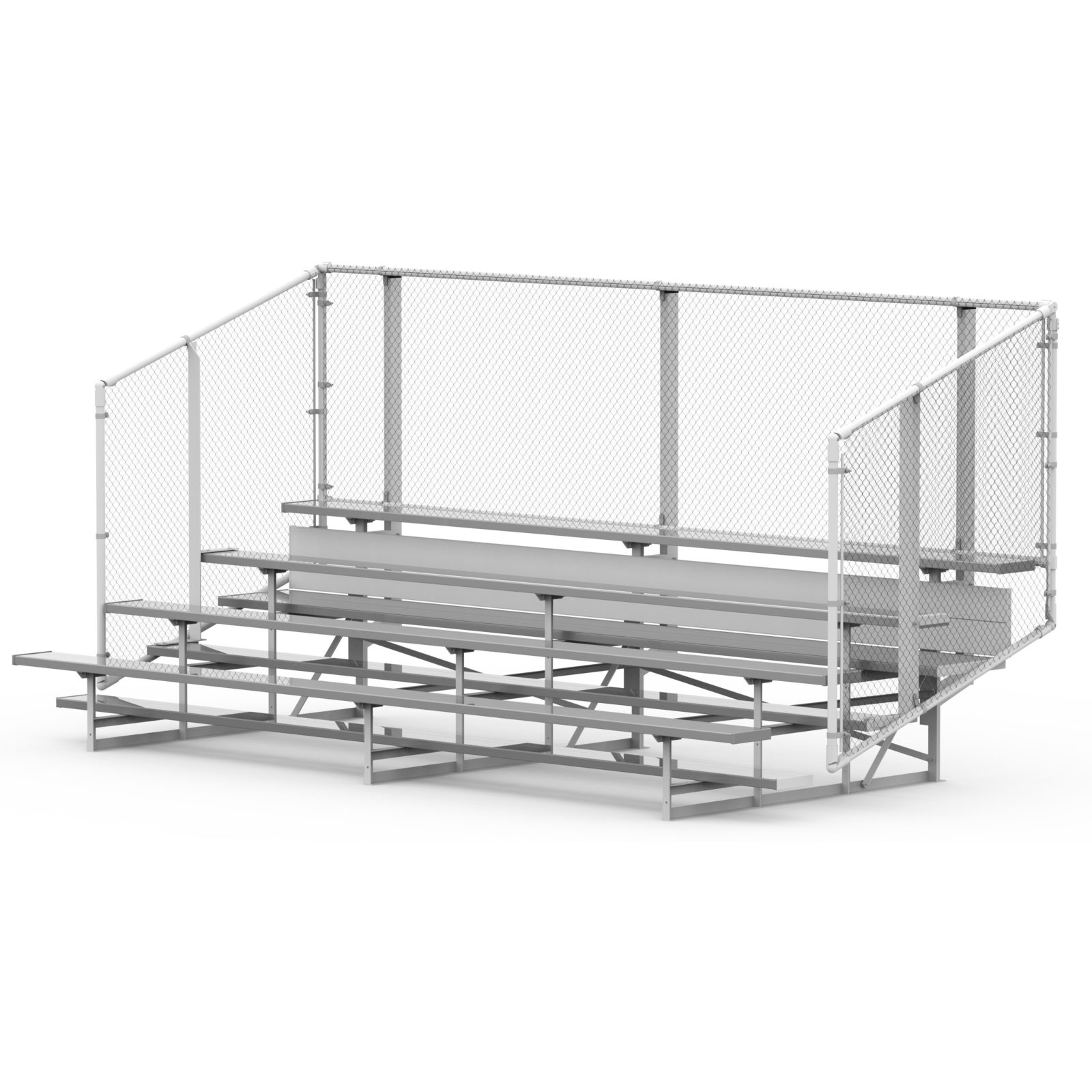 4 Row Aluminum Bleacher - Baseline Series - Park Warehouse