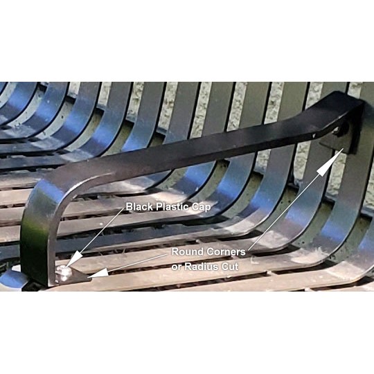 Center Arm Rest for 623 Series Strap Benches with Back - Park Warehouse